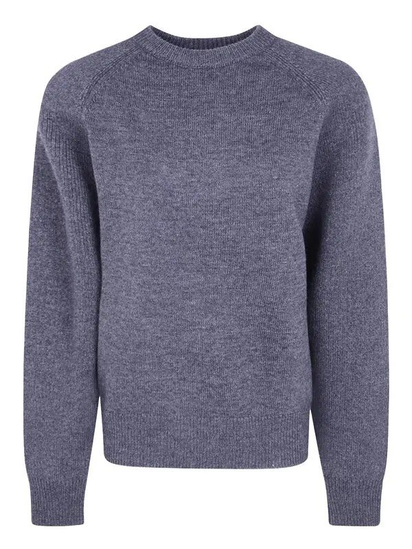 THE FRANKIE SHOP Raglan Sleeved Padded Shoulder Jumper - Grey