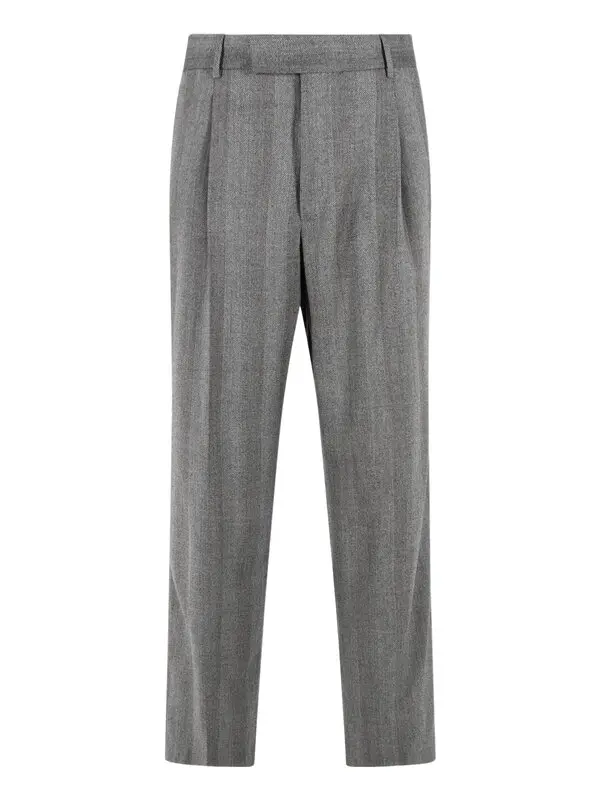 PT TORINO Pleated Casual Trousers - Grey