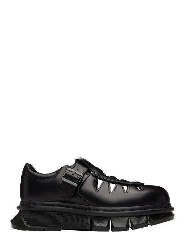 Dr. Martens Qubist Fisherman Buckle-fastening Cut-out Shoes - Black