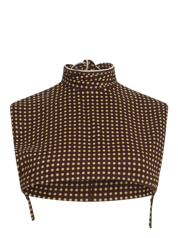 Philosophy Di Lorenzo Serafini Polka-dot Cropped Top - Brown