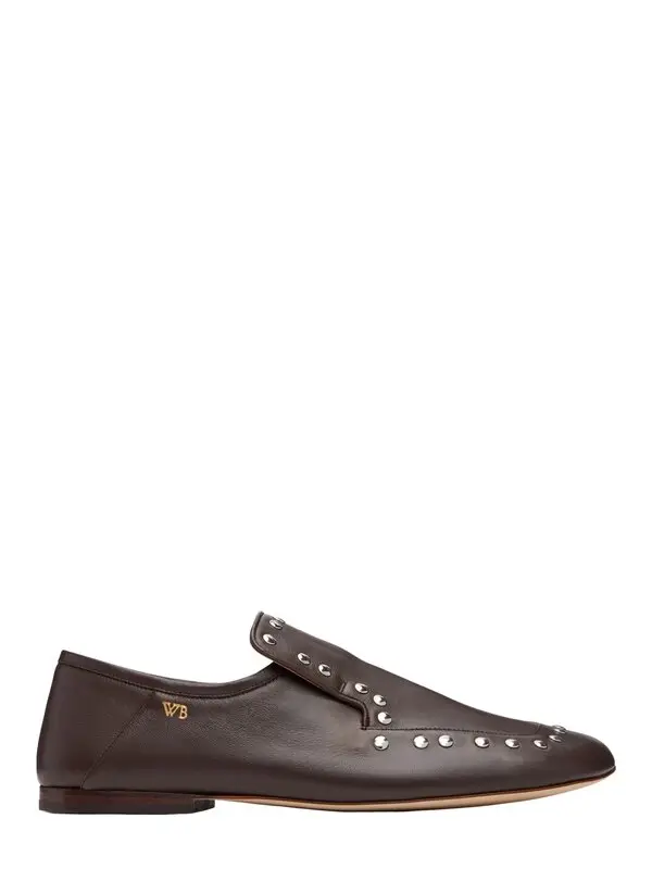 WALES BONNER Dakar Loafers With Rivet Embellishments - Dark Brown