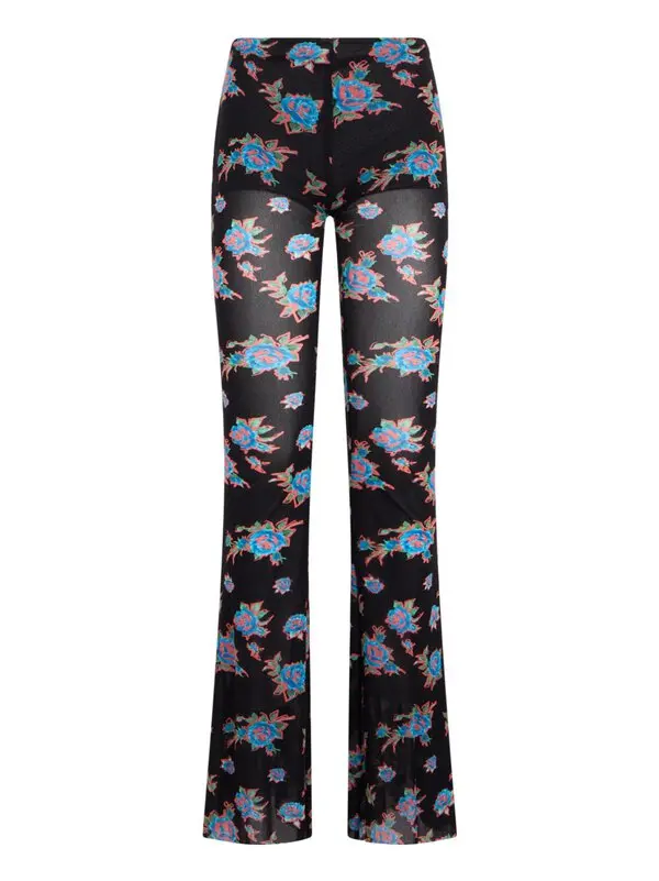 Philosophy Di Lorenzo Serafini Floral Wide-leg Pants - Black