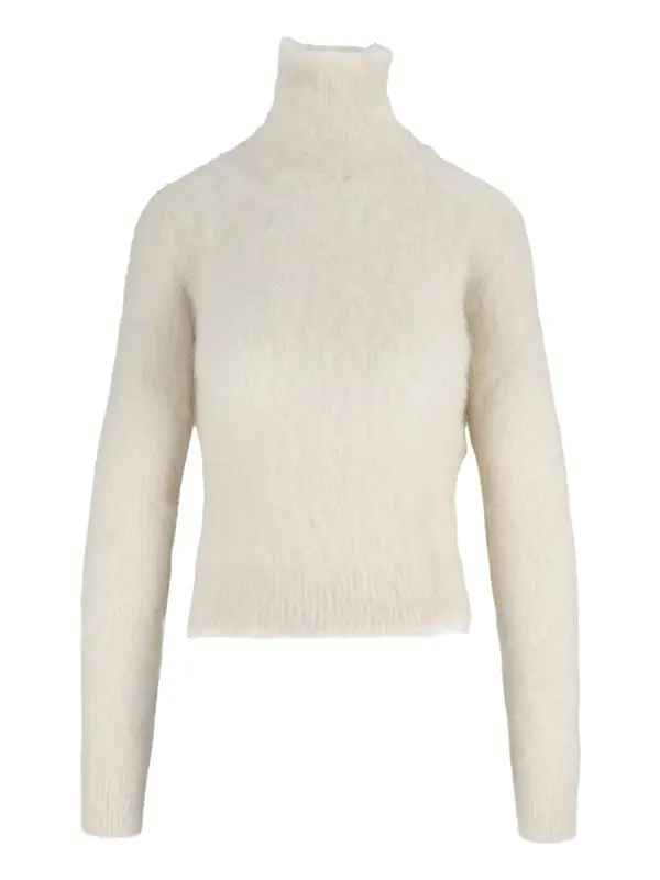 DONDUP High Neck Knit Sweater - White