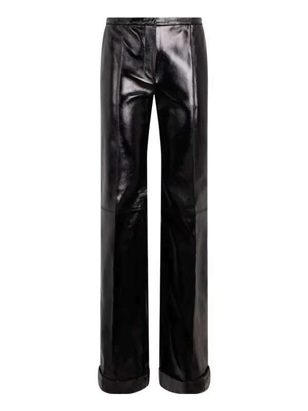 Philosophy Di Lorenzo Serafini Wide-leg Leather Pants - Black