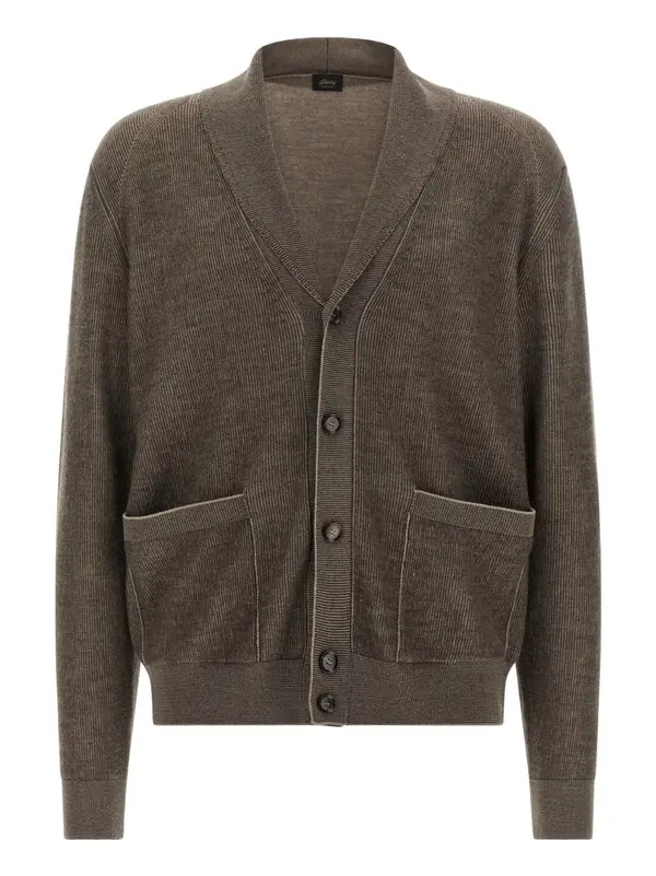 Brioni Long-sleeve Cardigan - Brown