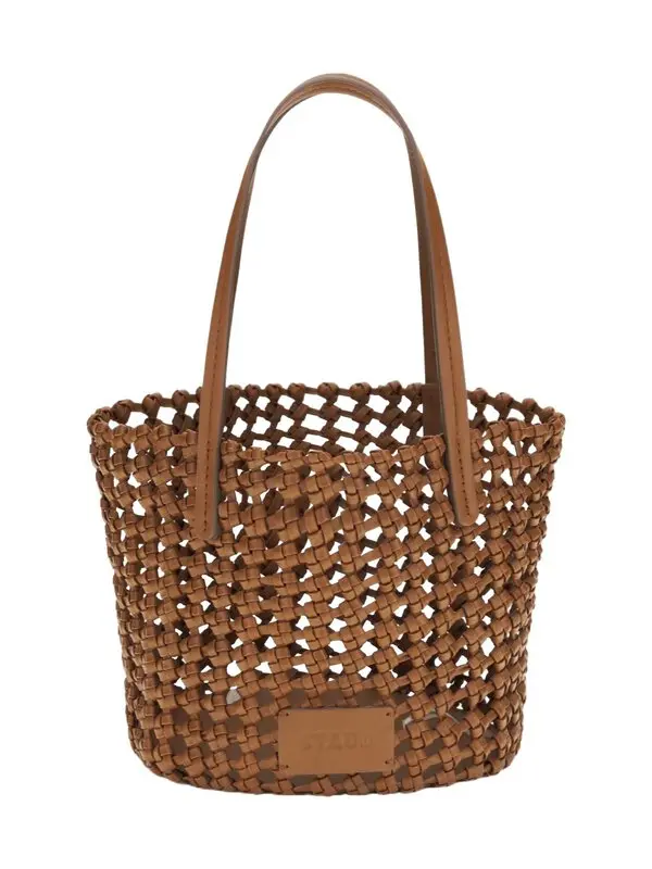 Staud Woven Bucket Bag - Tan