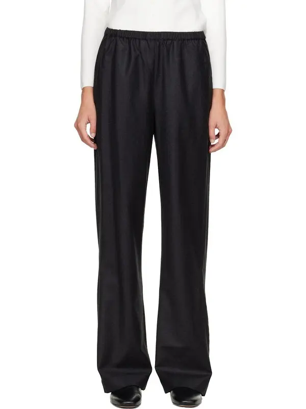 RÓHE Relaxed Straight-leg Pants - Black