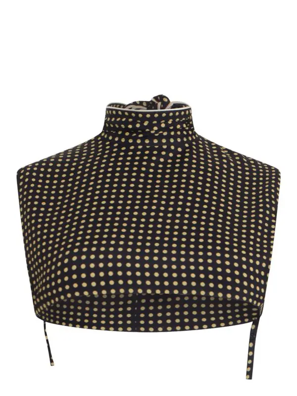 Philosophy Di Lorenzo Serafini Polka-dot High-neck Cropped Top - Black