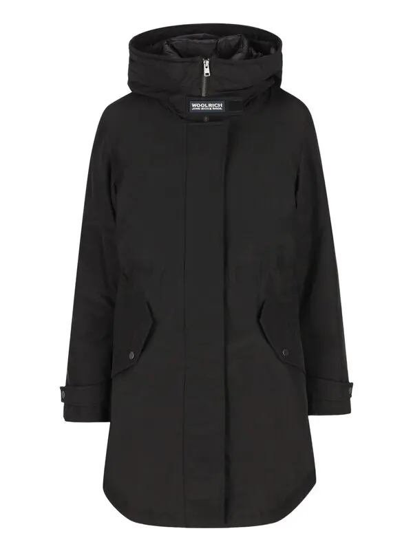 Woolrich Hooded Padded Coat - Black