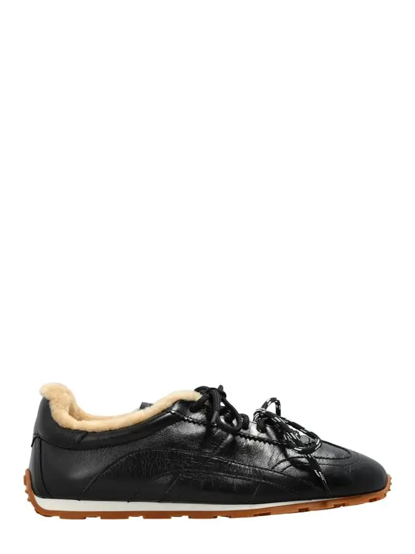 Dsquared2 Round Toe Lace-up Sneakers With Logo Detailing - Black