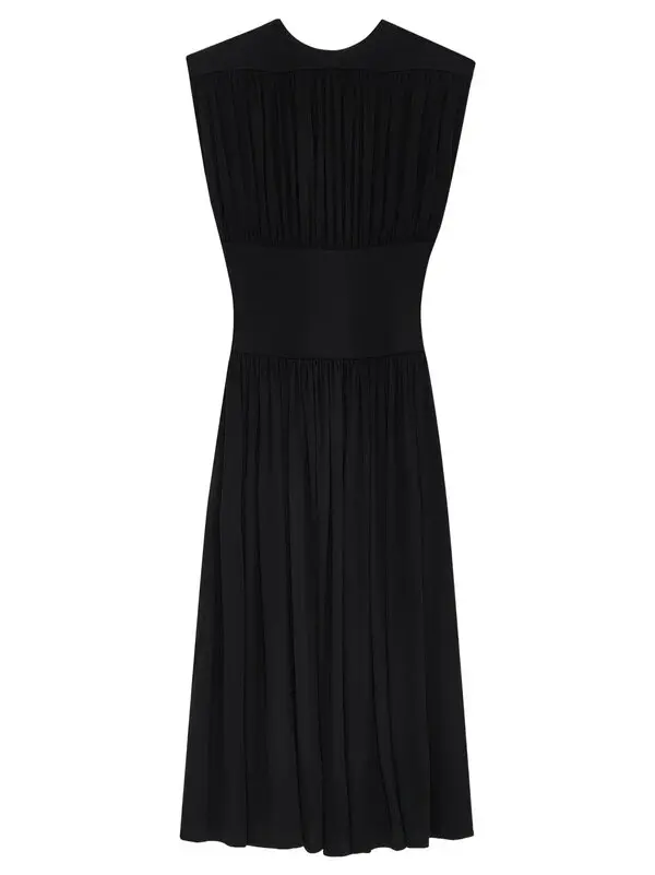 ANINE BING Pleated Midi Dress - Black