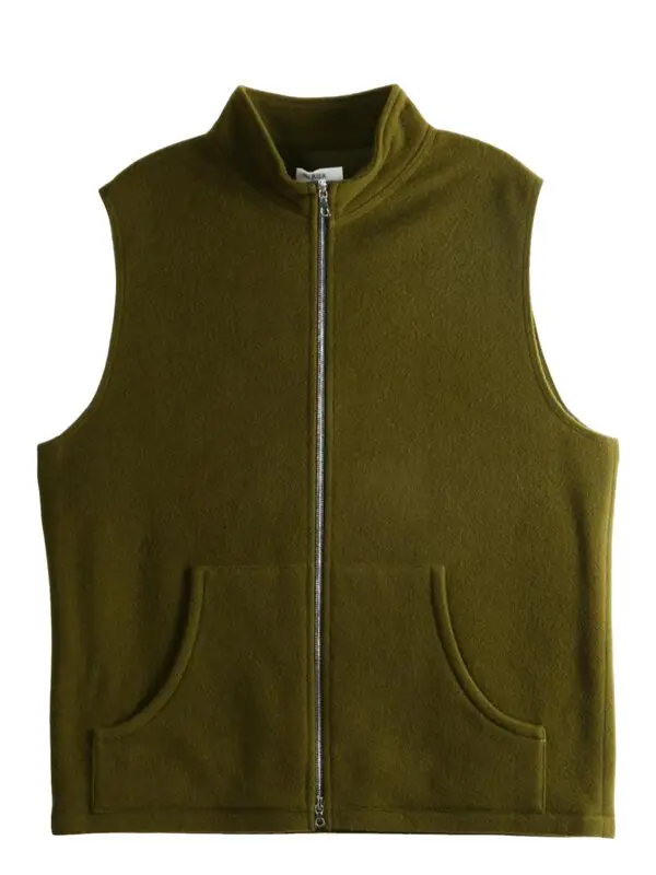 RIER Zip-up High Neck Vest - Brown