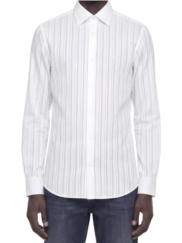 Gucci Vertical Striped Formal Shirt - White