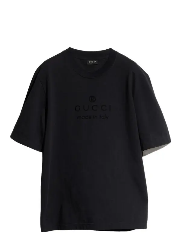 Gucci Cotton Jersey T-shirt With Print - Black
