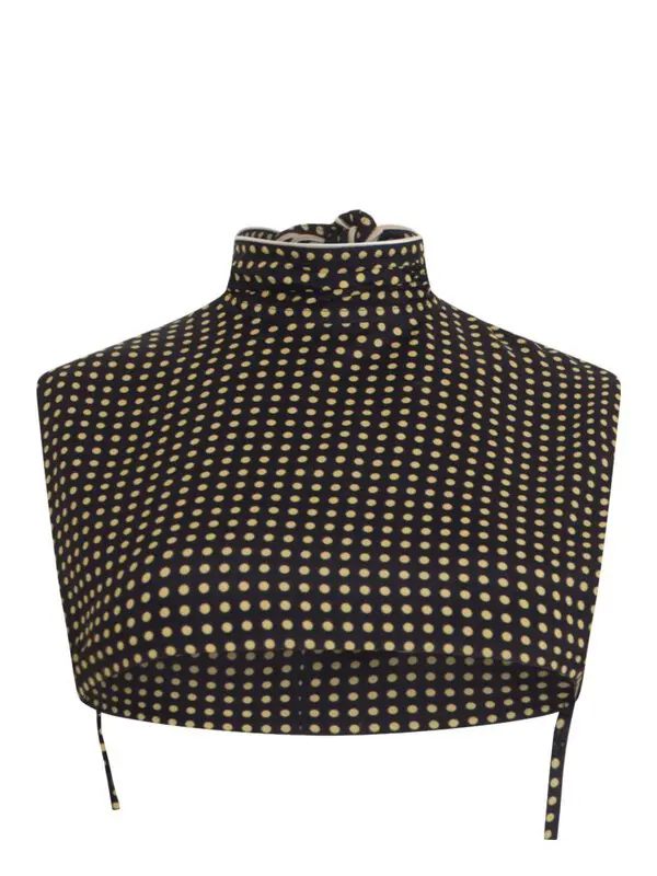 Philosophy Di Lorenzo Serafini Polka-dot High Neck Cropped Top - Black