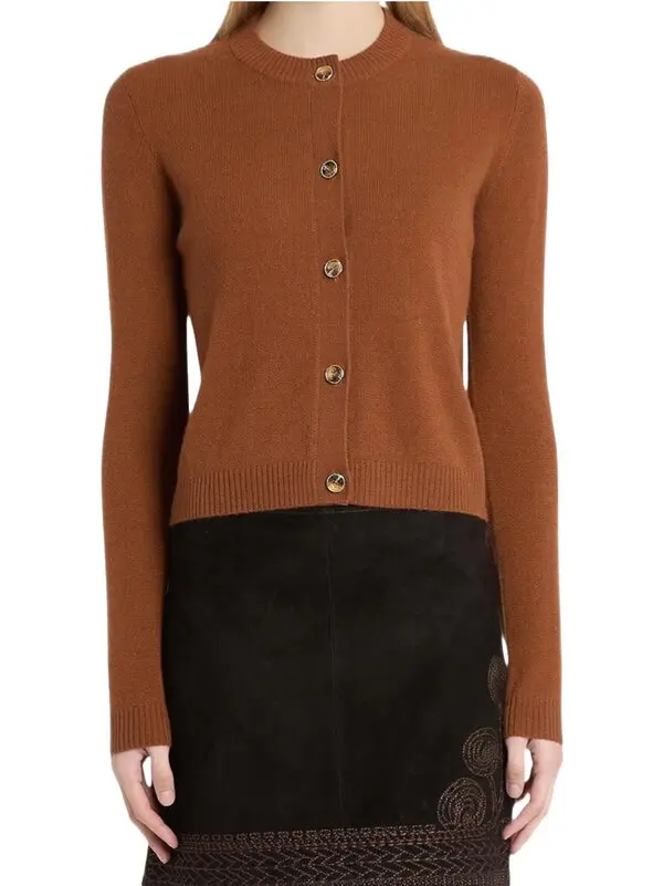 Marella Cicogna Crew Neck Cardigan - Brown