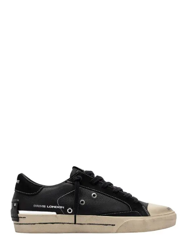 CRIME LONDON Lace-up Low-top Sneakers - Midnight Black