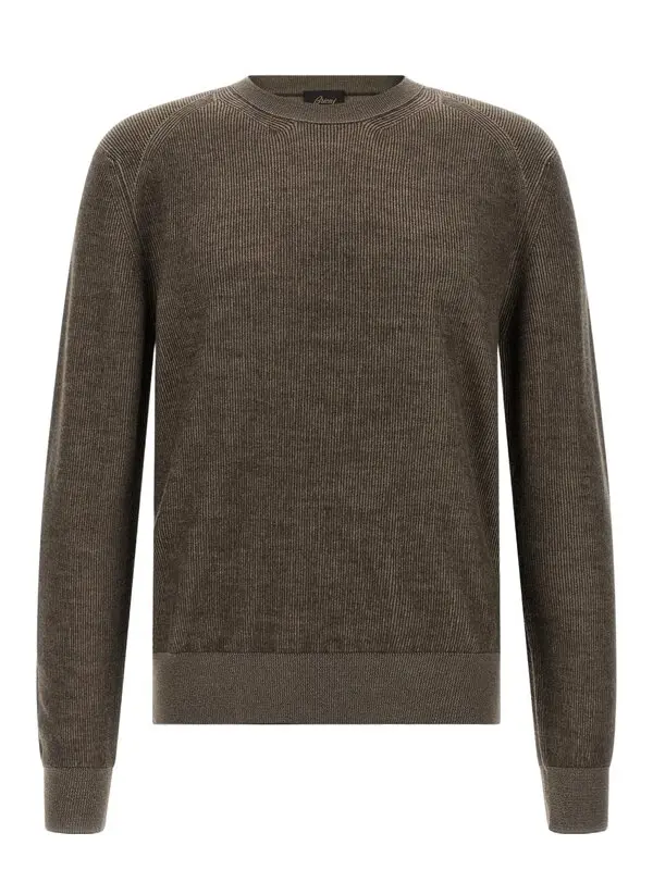 Brioni Vanisé Crew Neck Knitted Sweater - Brown