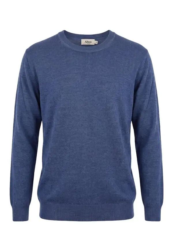Altea Crew-neck Wool Sweater - Indaco