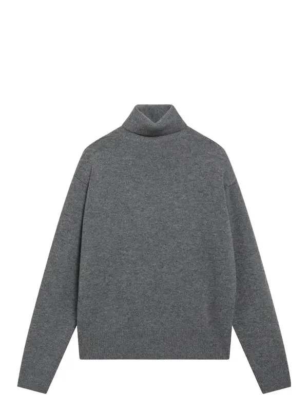 THE FRANKIE SHOP Turtleneck Sweater With Shoulder Pads - Grey