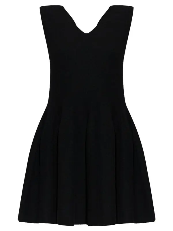 LISA YANG Wrenley V-neck Sleeveless Mini Dress - Black