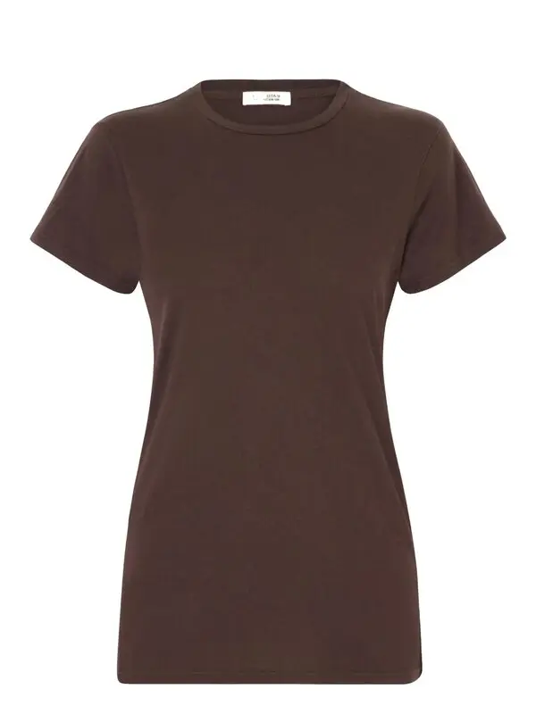NILI LOTAN Dark Crewneck T-shirt - Brown