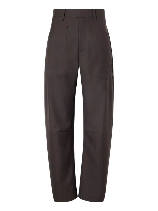 NILI LOTAN Dark Brown Cargo Pants - Black