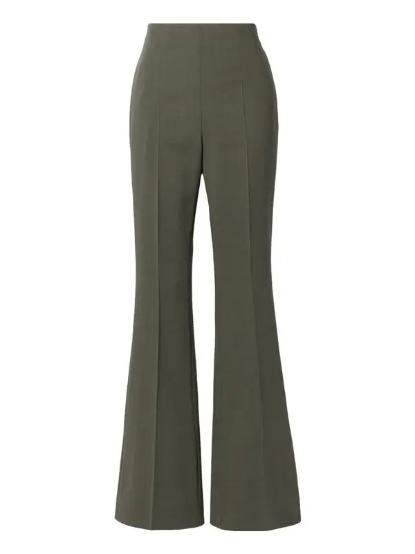 Akris Wool-blend Flared Trousers With Pressed Creases - No
