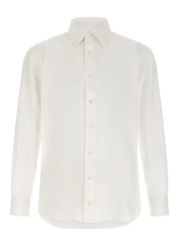 Brioni Clark French-collar Shirt - White