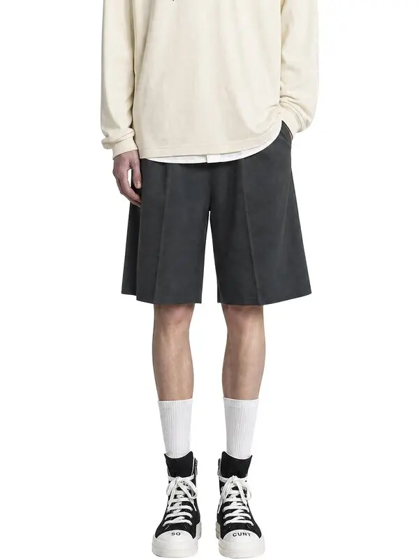 Fear Of God Relaxed Cotton Twill Drawstring Shorts - Grey