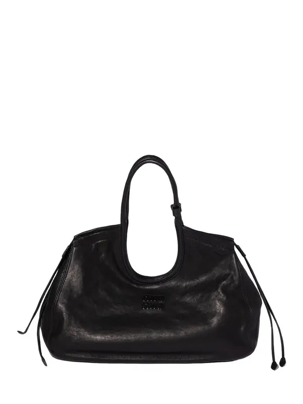 Miu Miu Nappa Leather Shopping Bag - Black