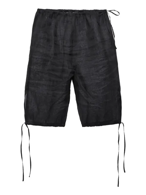 Prada Organdy Bermudas - Black