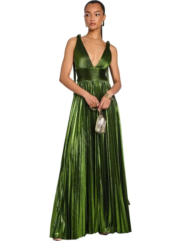 Retrofete Perindo Gown - Metallic Basil