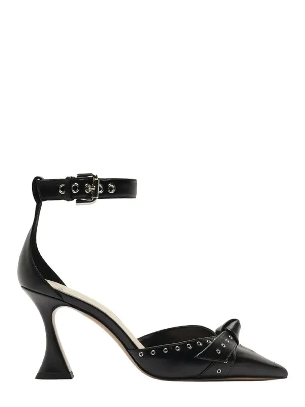 ALEXANDRE BIRMAN Clarita Buckle Mini Eyelet 85 Heeled Sandals - Black