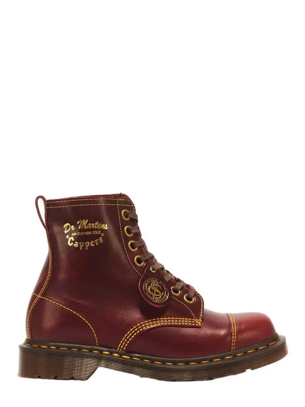 Dr. Martens 1460 Cappers Lace Up Leather Boots - Red