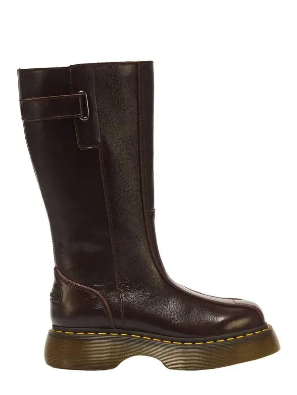 Dr. Martens Buzz Hi Gloss Leather Boots - Brown