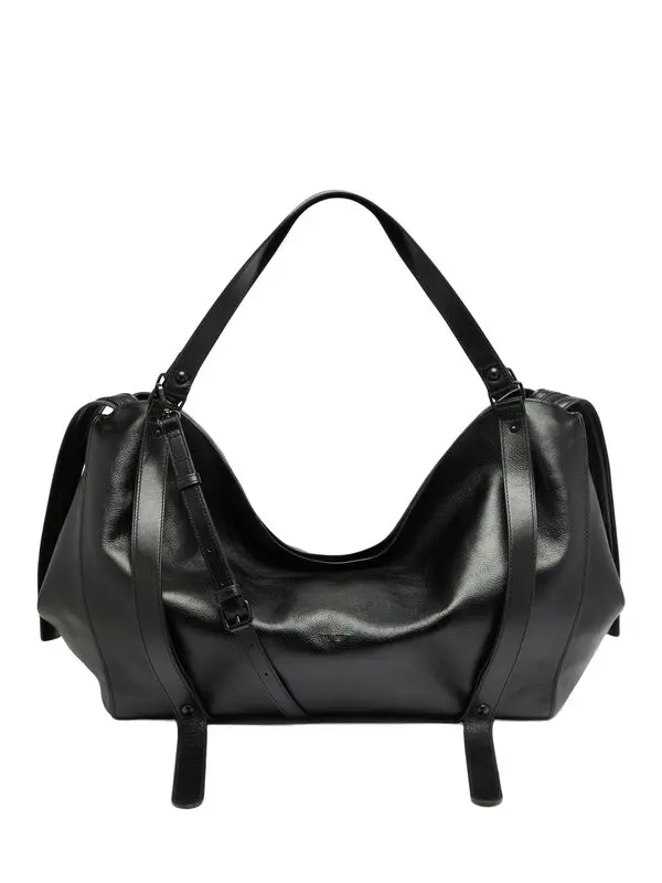 DIESEL® D-one Leather Duffle Bag - Black