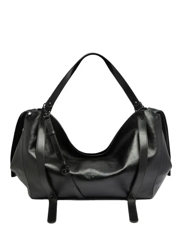 DIESEL® D-one Leather Duffle Bag - Black