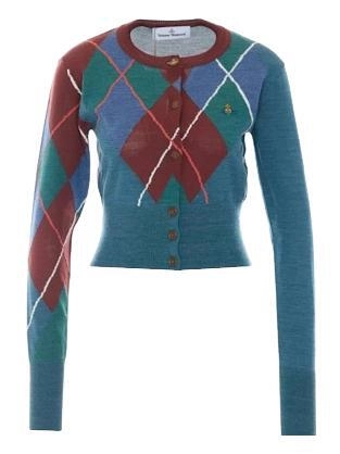 VIVIENNE WESTWOOD Argyle Cropped Cardigan - Multicolor