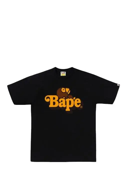 A BATHING APE Baby Milo Sleep On T-shirt - Black