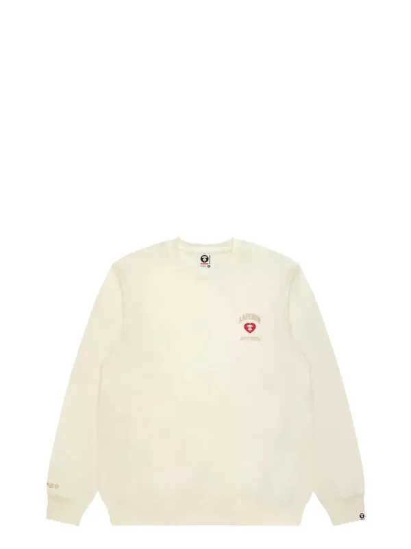 AAPE BY *A BATHING APE Moonface Heart-patch Sweatshirt - Neutrals