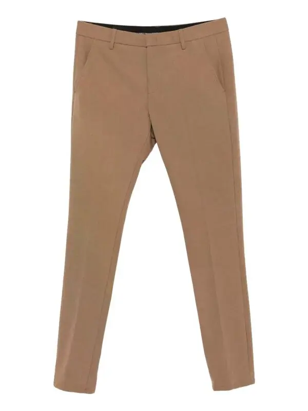 DONDUP Slim-fit Tailored Trousers With Belt Loops - Brown