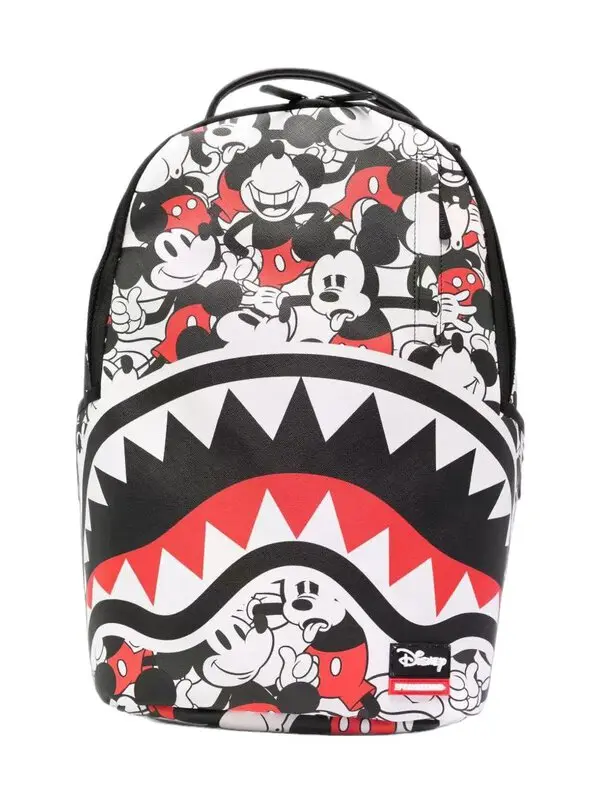 SPRAYGROUND Mickey Mouse Graphic Print Shark Backpack - Black