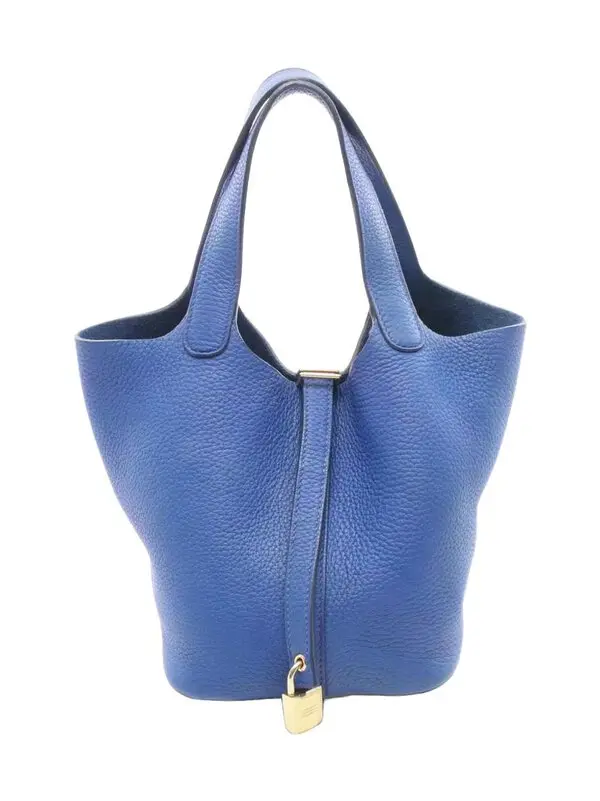 Hermès Clemence Picotin Lock 18 Handbag - Blue