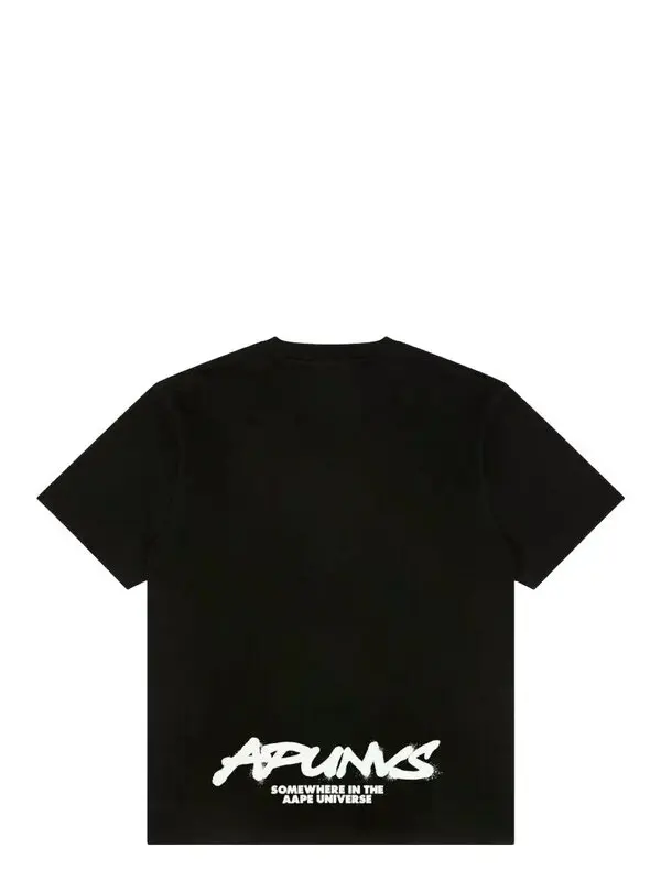 AAPE BY *A BATHING APE Moonface Logo-print T-shirt - Black