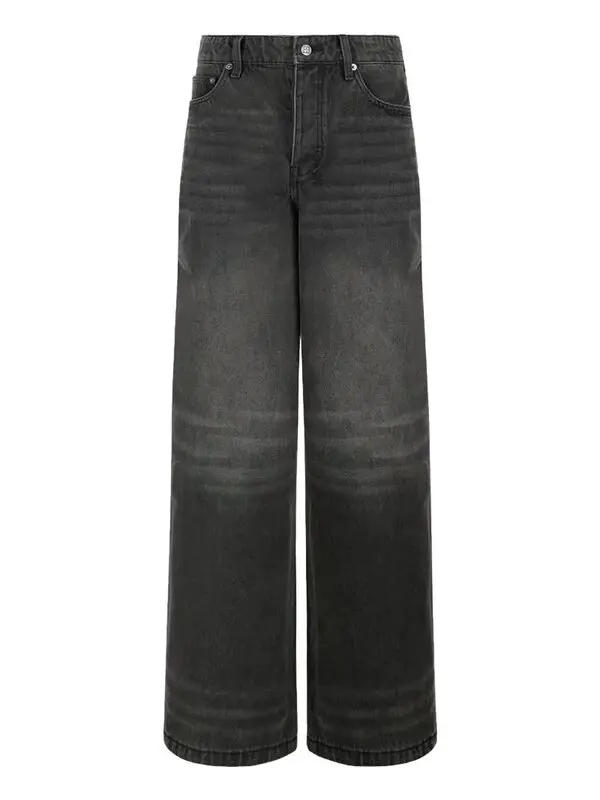 Ksubi Faded Detail Wide-leg Jeans - Grey