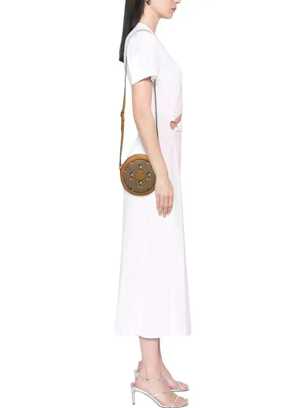 Gucci Micro Gg Supreme Mickey Mouse Round Crossbody Bag - Neutrals
