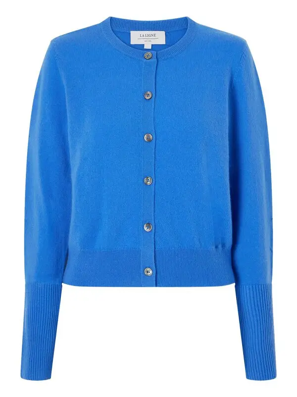 LA LIGNE Cashmere Cardigan - Blue