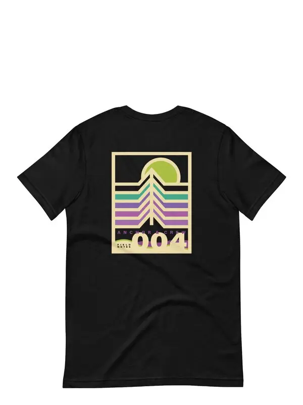 ANCHOR & CREW Four Field Notes Organic Cotton T-shirt - Black