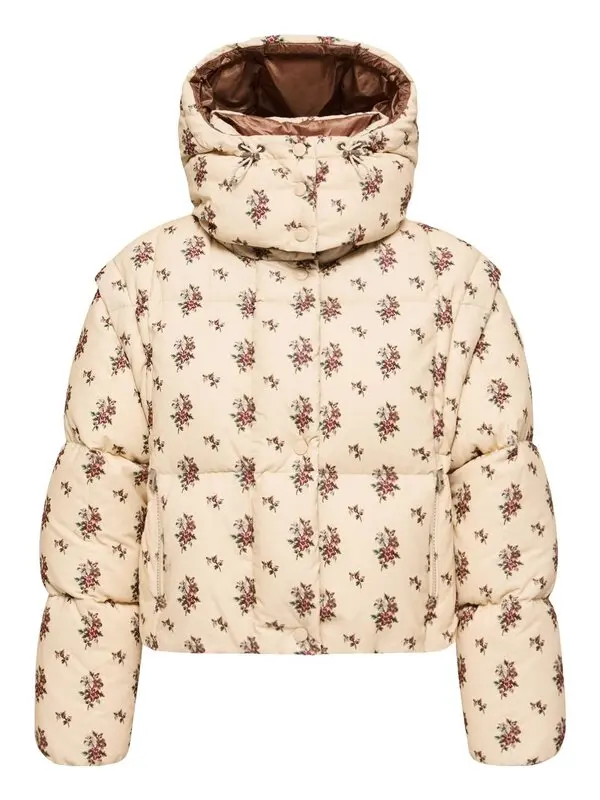 Moncler Torcol Hooded 2-in-1 Down Jacket - Beige